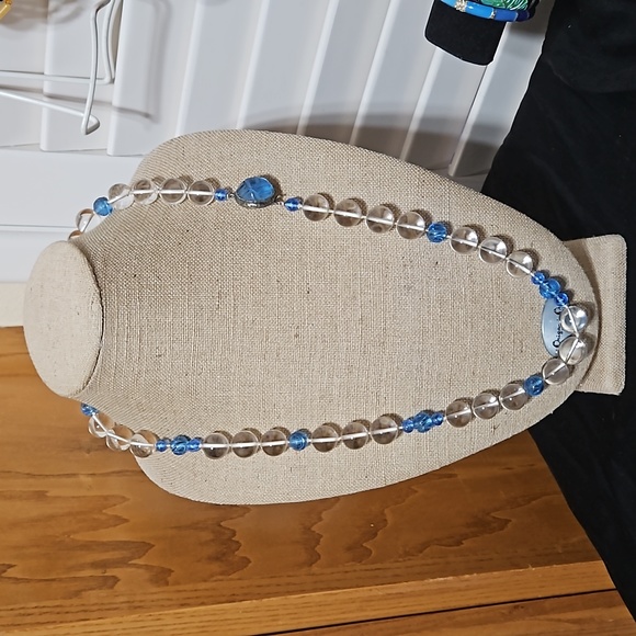 Jewelry | Vintage Massive Quartz Spheres And Molded Blue Glass Bead ...